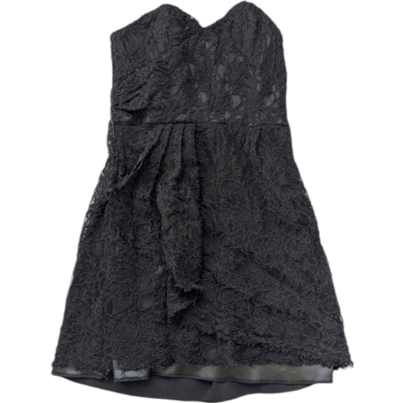Express | Dresses | Express Strapless Black Lace Dress | Poshmark